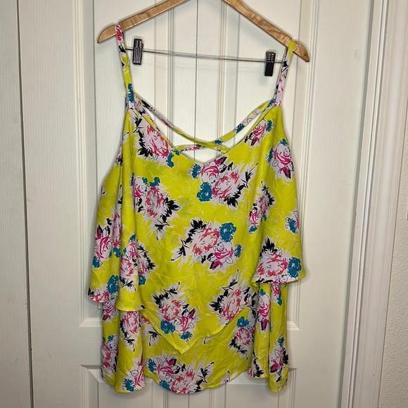 torrid | Tops | Torrid Sophie Floral Sway Double Layered Cami Blouse ...